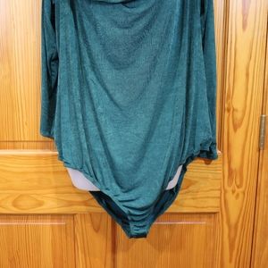 Curvy Sense | Tops | Curvy Sense Green Dora Body Suit Plus Size Hunter ...